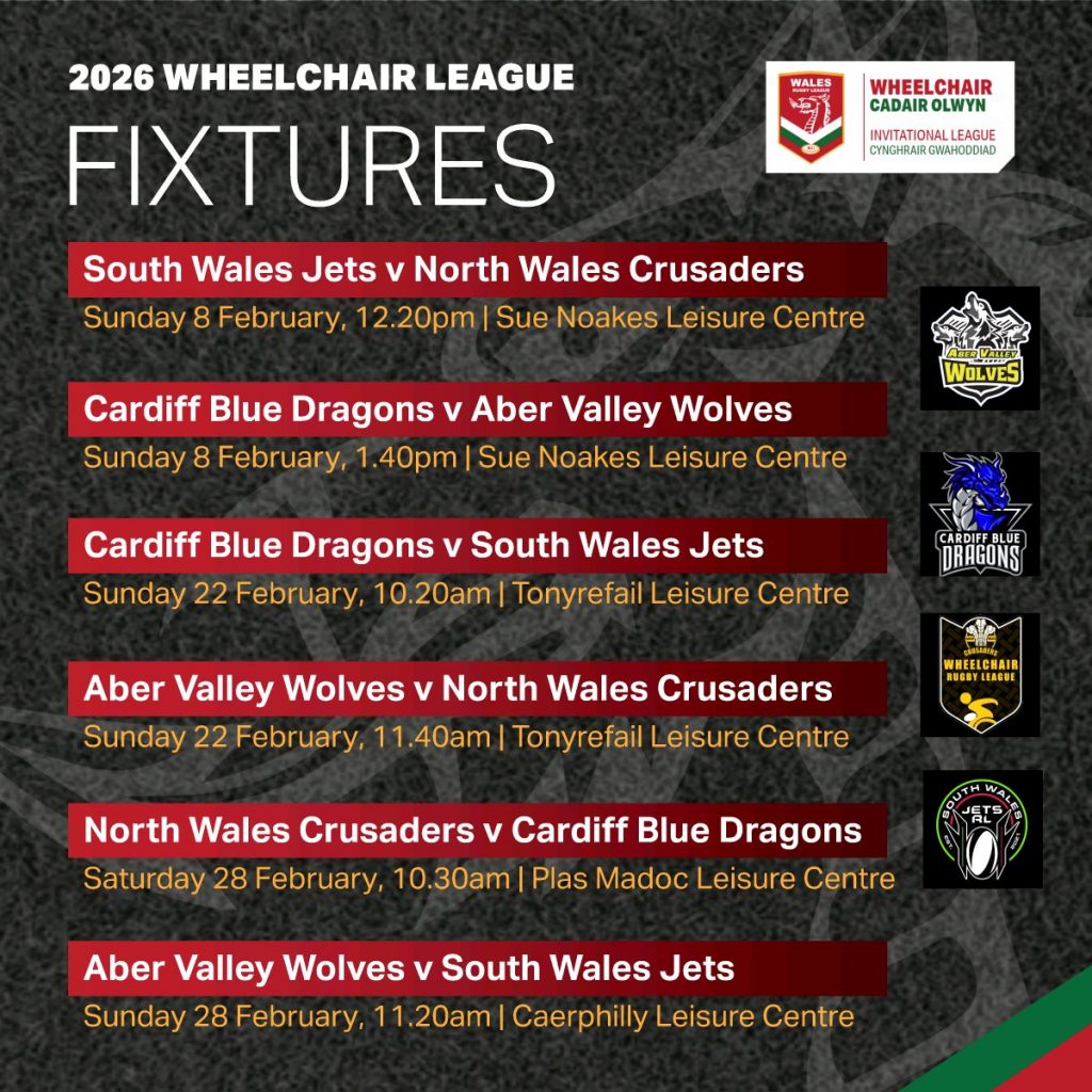 WRL Wheelchair season fixtures released - Wales Rugby League